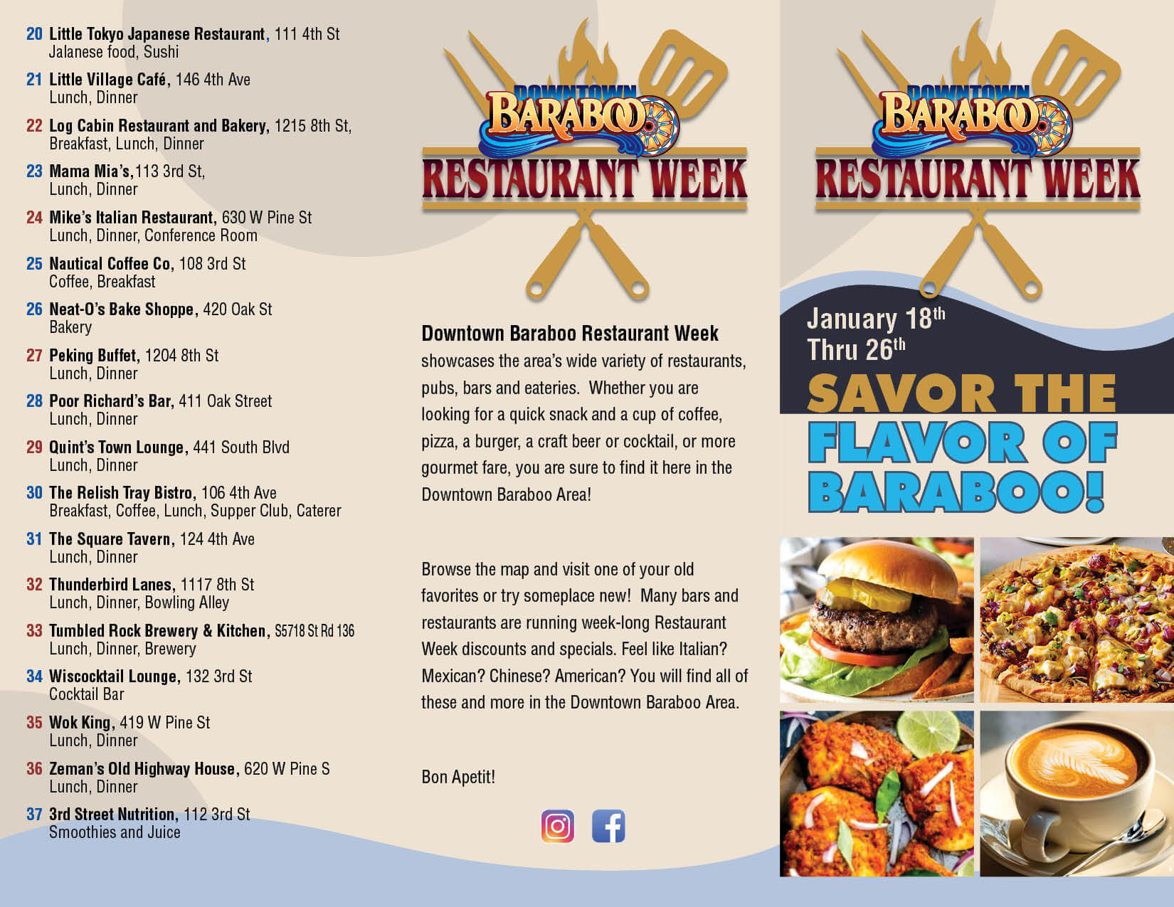 Restaurant Week - Downtown Baraboo